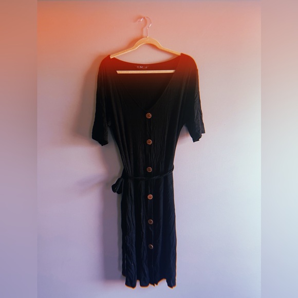 F&F | Dresses | Ff Black Ribbed Bodycon Dress | Poshmark
